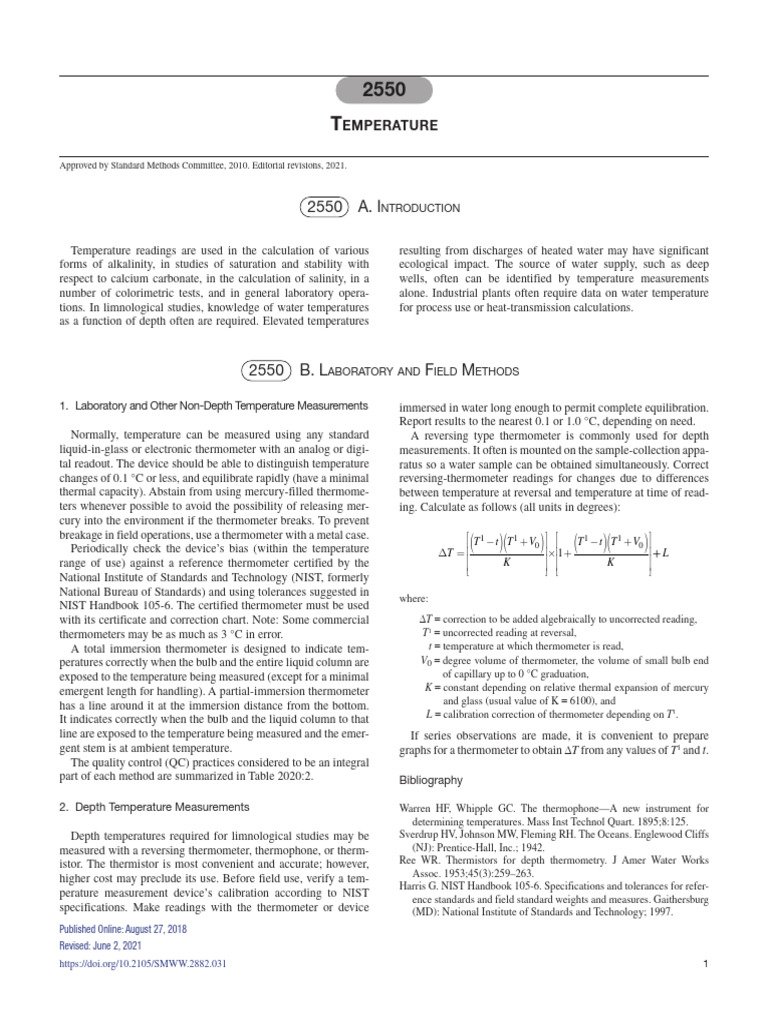 2550 Temperature | PDF