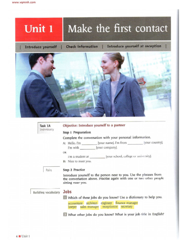 Angie Daniela Agudelo Padilla UNIT 1 Make The First Contact | PDF