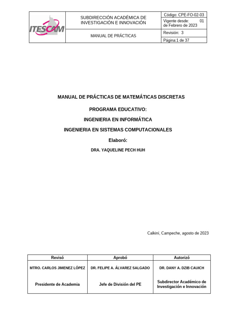Manual de Prácticas v2.1 2024 | PDF | Conjunto (Matemáticas) | Arte