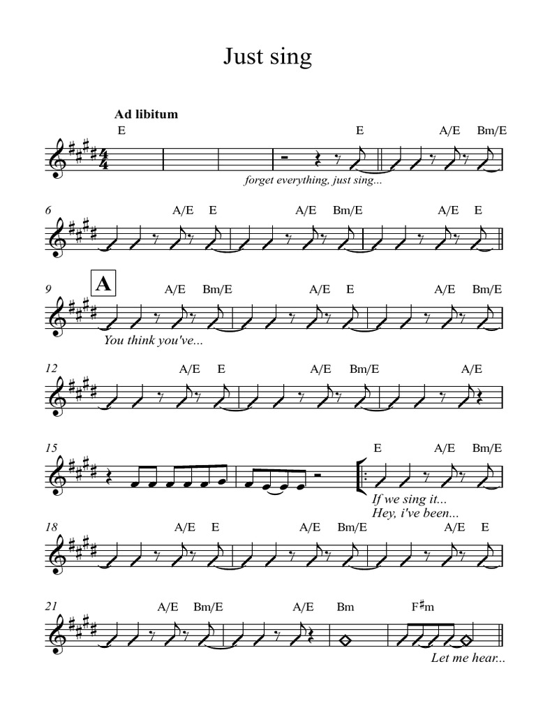 Just Sing - Base | PDF
