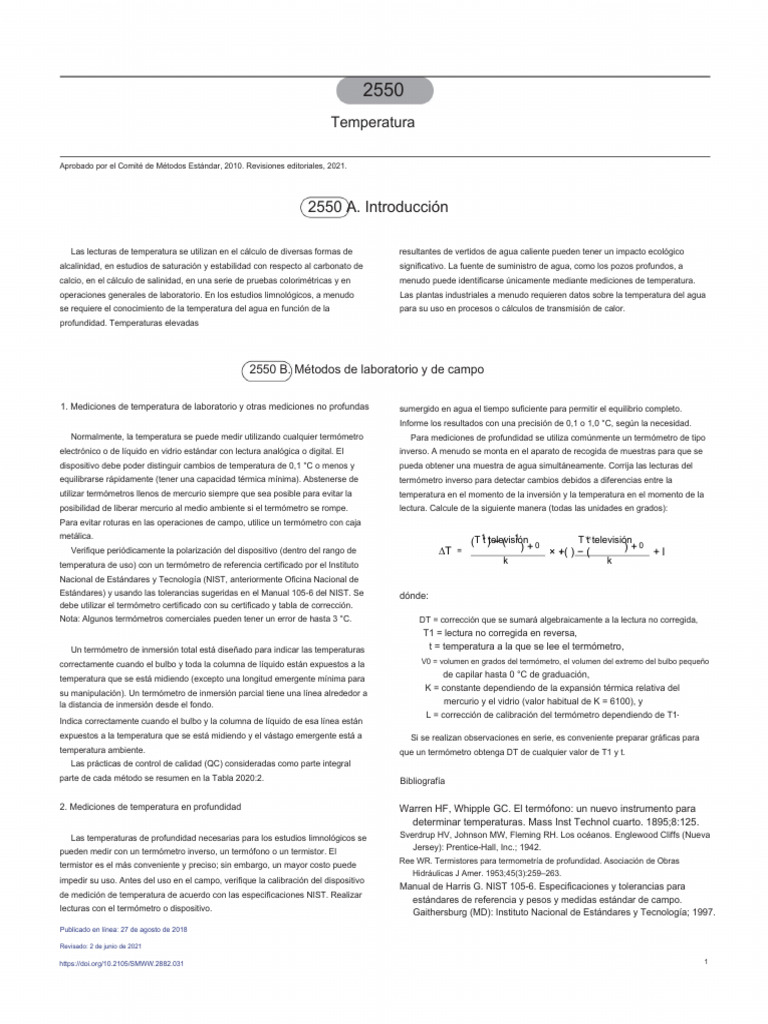2550 TEMPERATURA | PDF