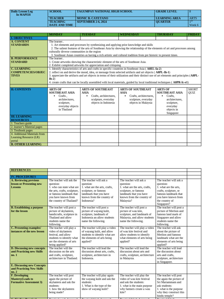 430020985-Mapeh-Dll-Arts-Week2 | PDF