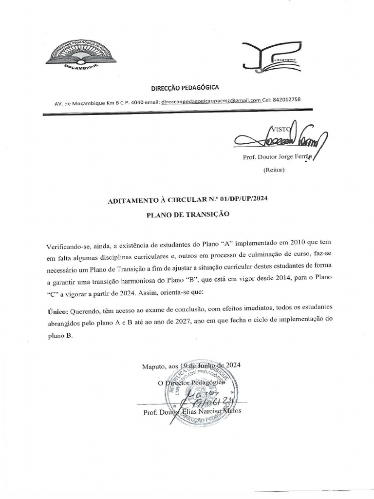 Aditamento a Circular N 01 | PDF