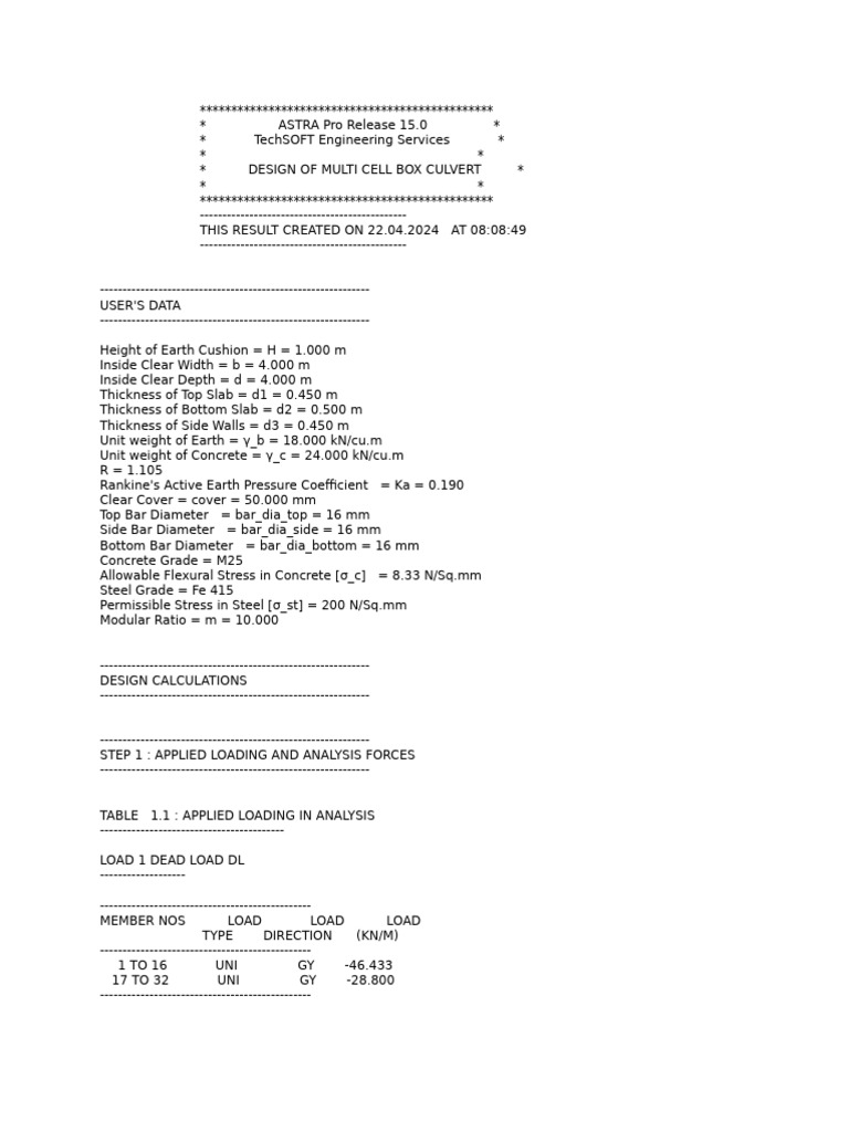 Culvert RCC Multicell Box | PDF
