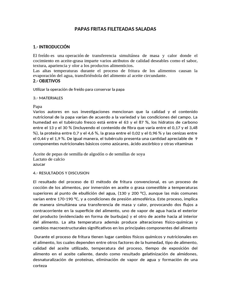 papas fritas | PDF