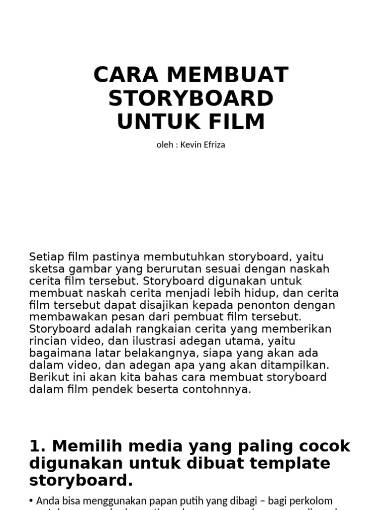 #4 Cara Membuat Storyboard | PDF