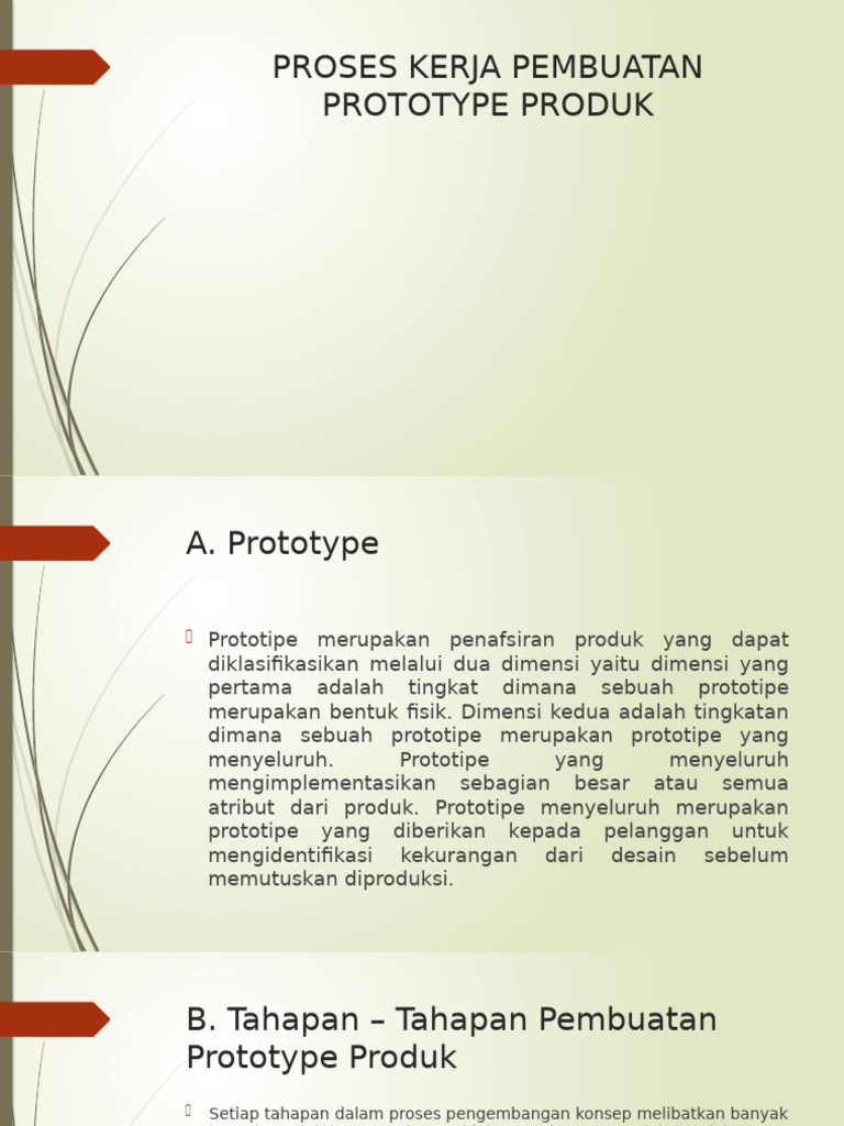 Proses Kerja Pembuatan Prototype Produk Kelas 11 | PDF