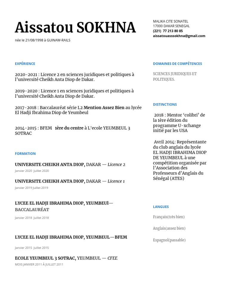 CV Campus France | PDF