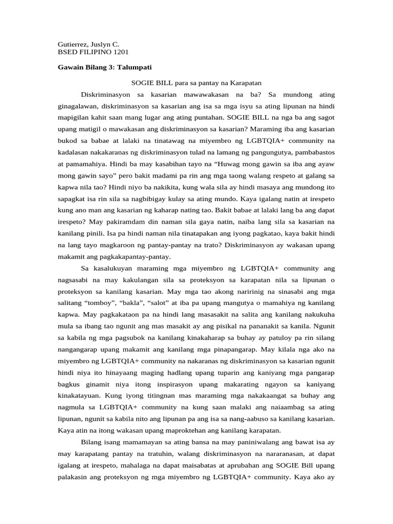 SOGIE-bill JUSLYN | PDF