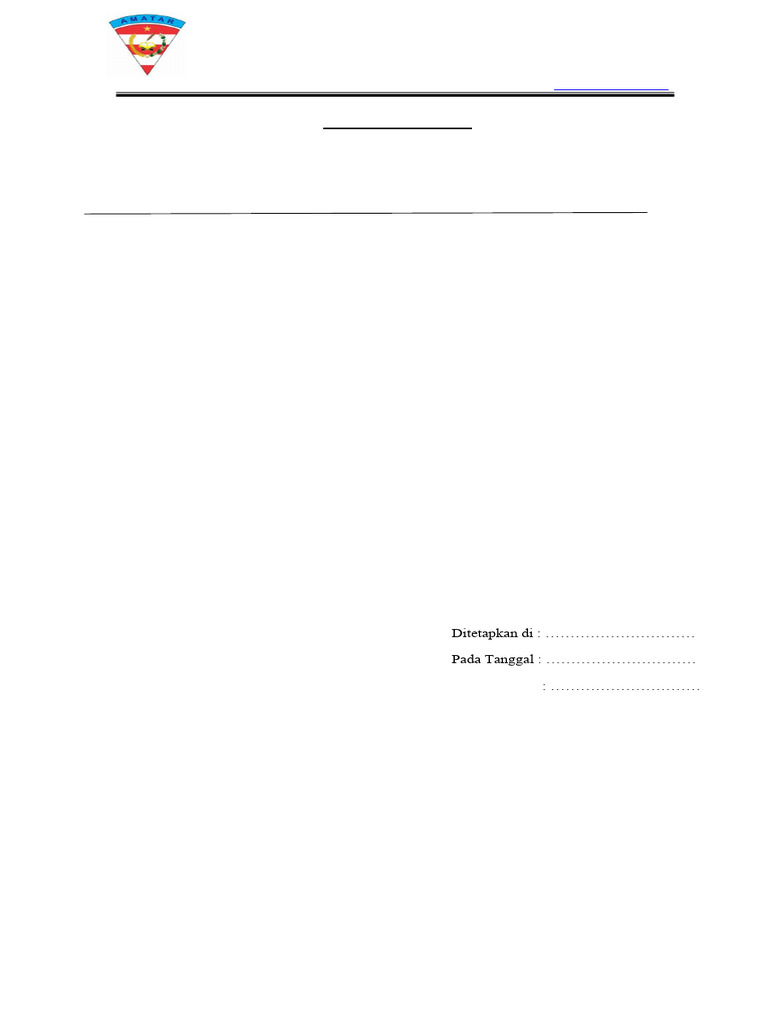 SK Pengesahan Proker Pengurus-Amatar-2024 | PDF