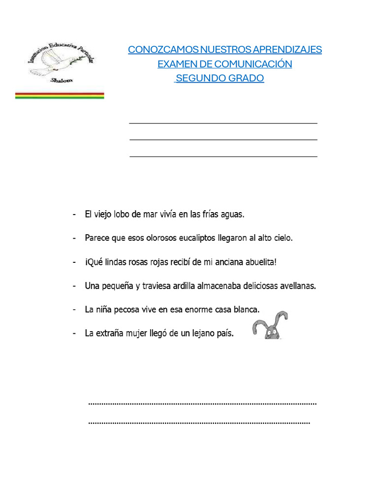 Examen de Comunicación - U5 | PDF