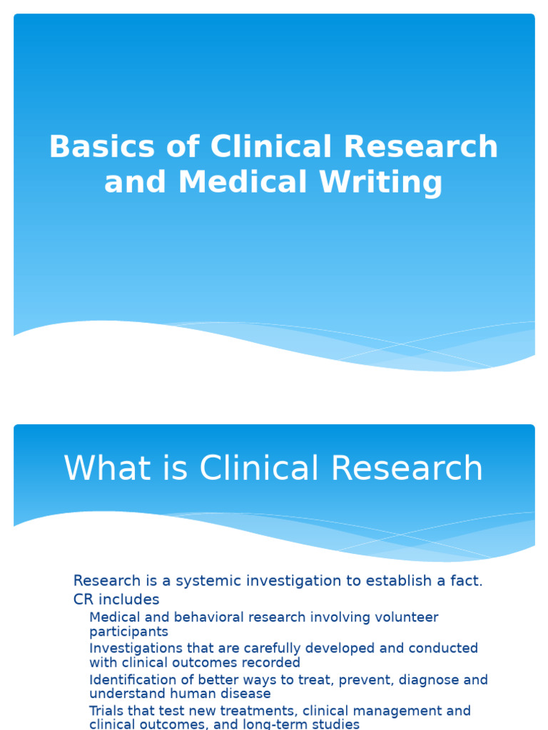 Medical Writing - Class 1 | PDF