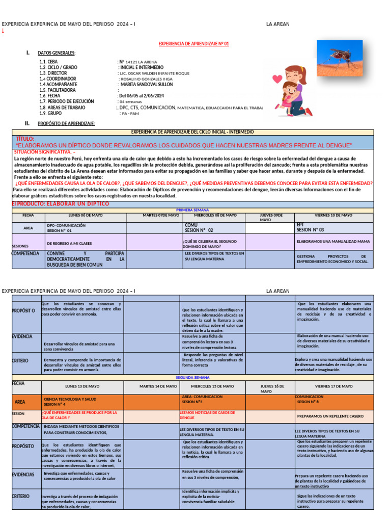 Experiencia Marita Sandoval Mayo 2024 | PDF