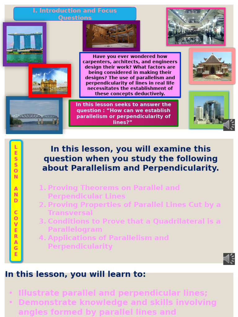 G8 Math Q4 - Week 5 - Parallelism and Perpendicularity | PDF