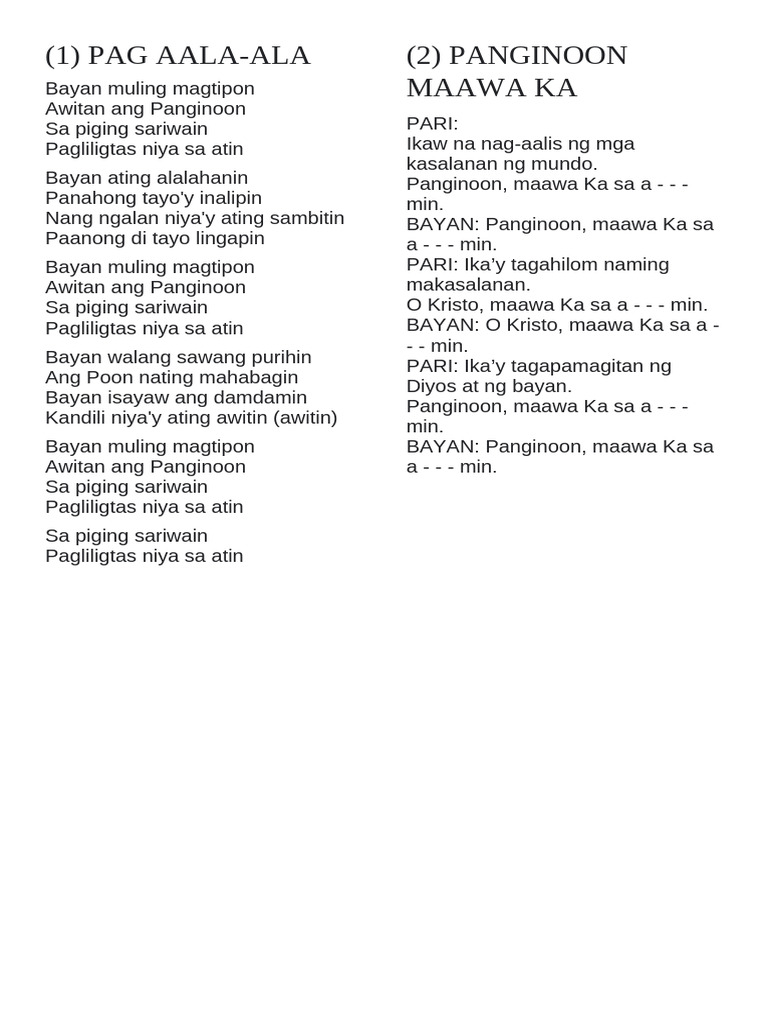Kanta Sa Misa | PDF