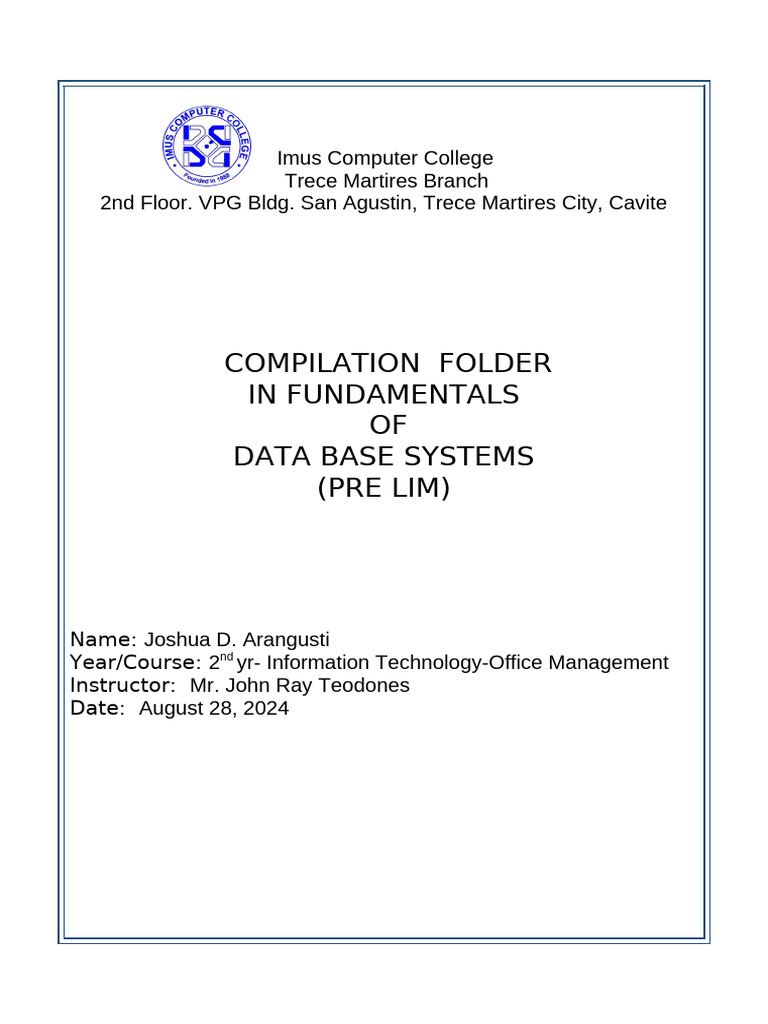 Imus Computer College | PDF
