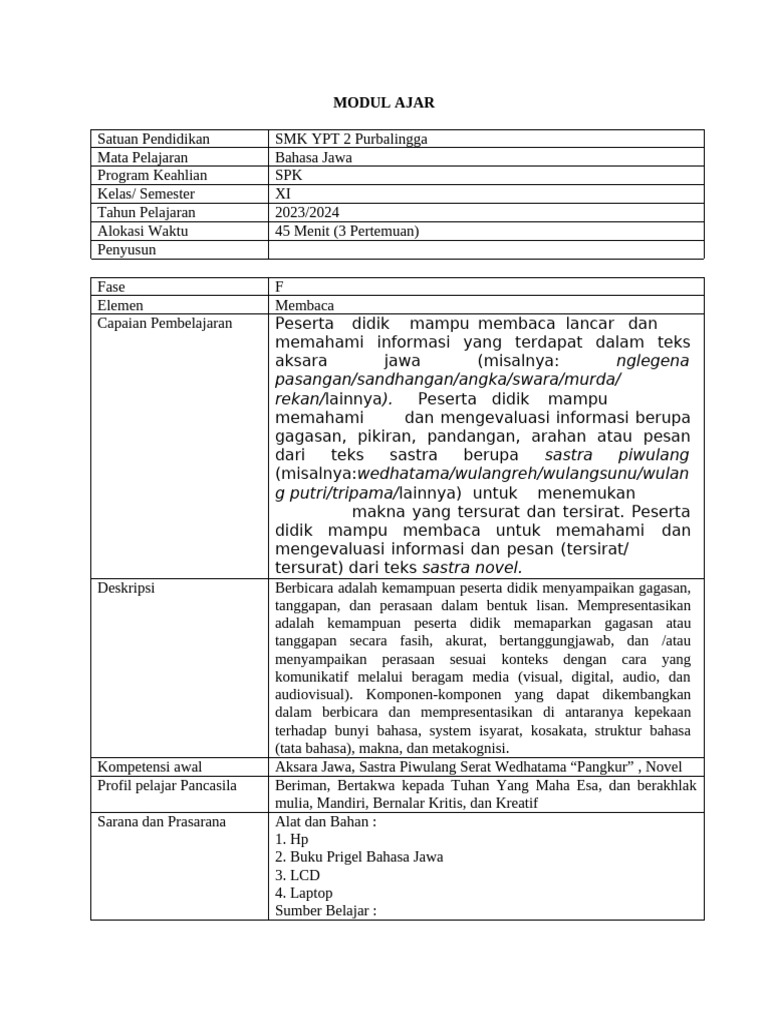 Materi Membaca | PDF