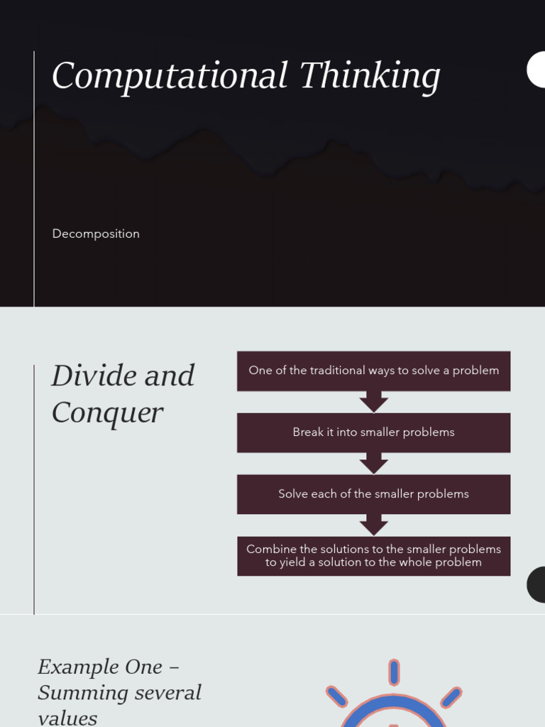 Computational Thinking Decomposition Pdf