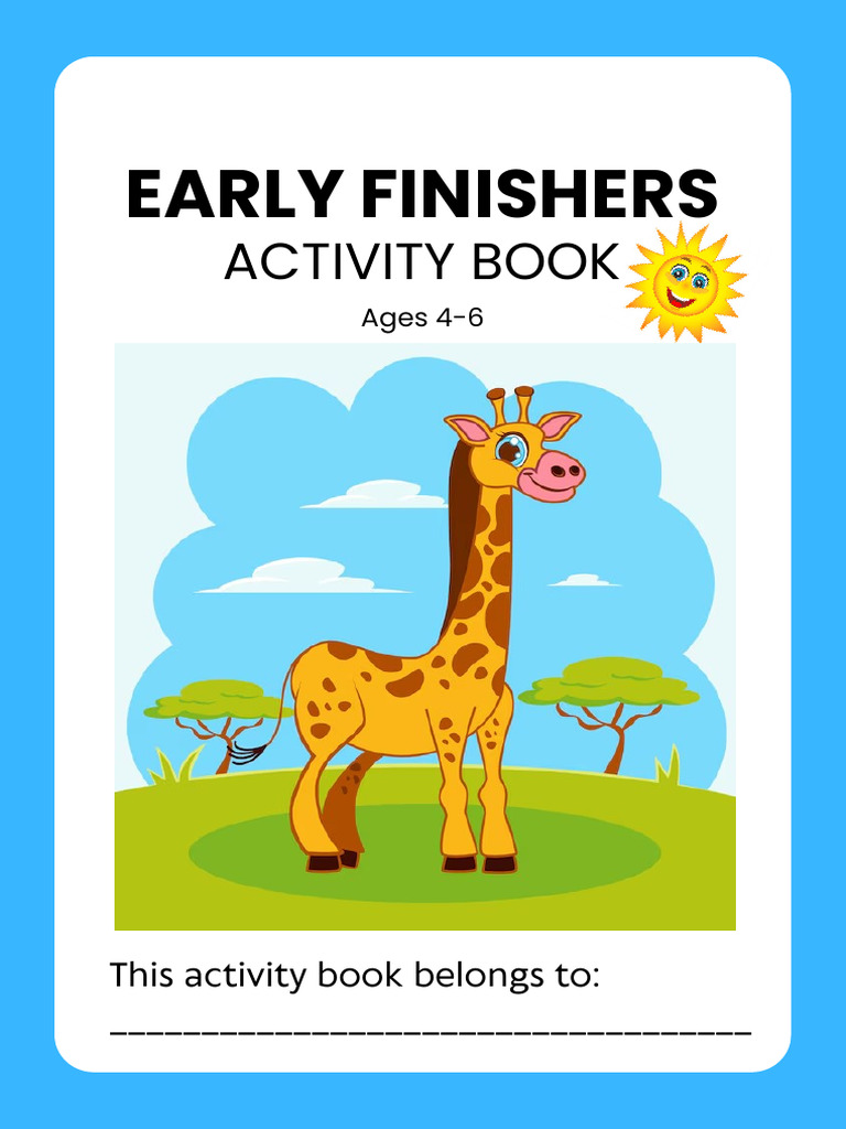 Early Finishers Activity Book | PDF