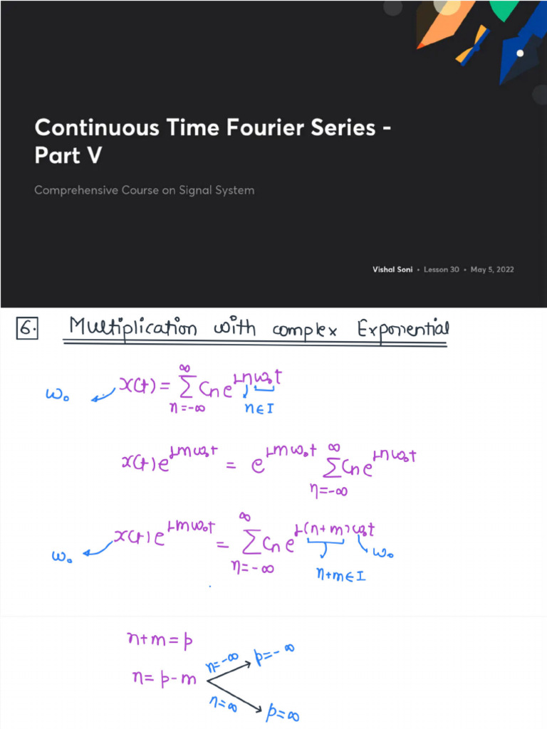 26.Continuous Time Fourier Series Part V | PDF