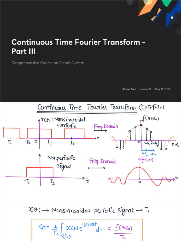 31.continuous Time Fourier Transform Part III With Anno | PDF