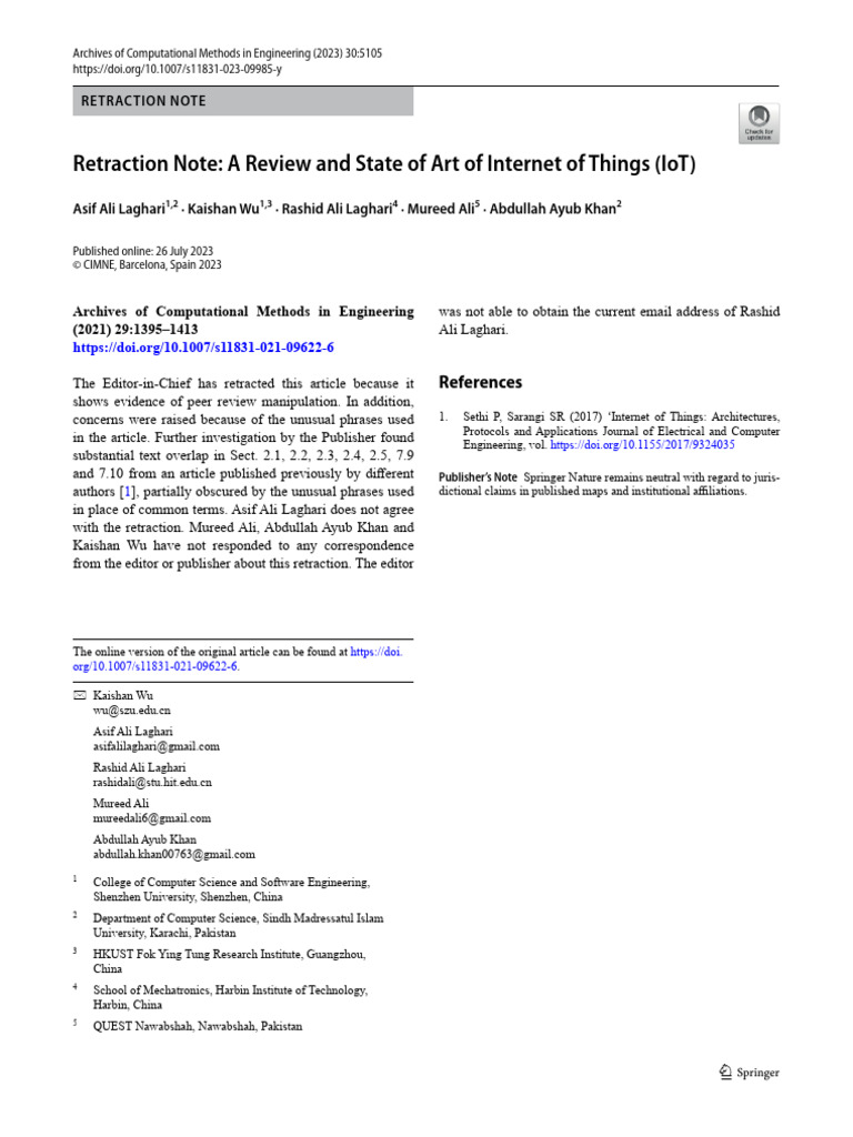 retraction note 1 | PDF