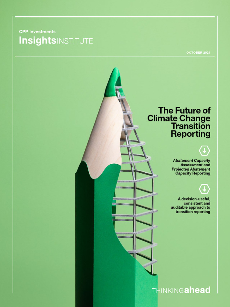 The Future of Climate Change Transition Reporting - English - Final | PDF