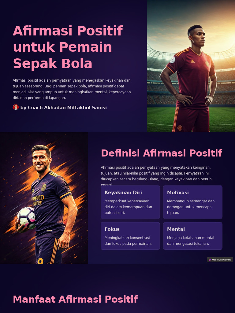 Afirmasi Positif Untuk Pemain Sepak Bola | PDF