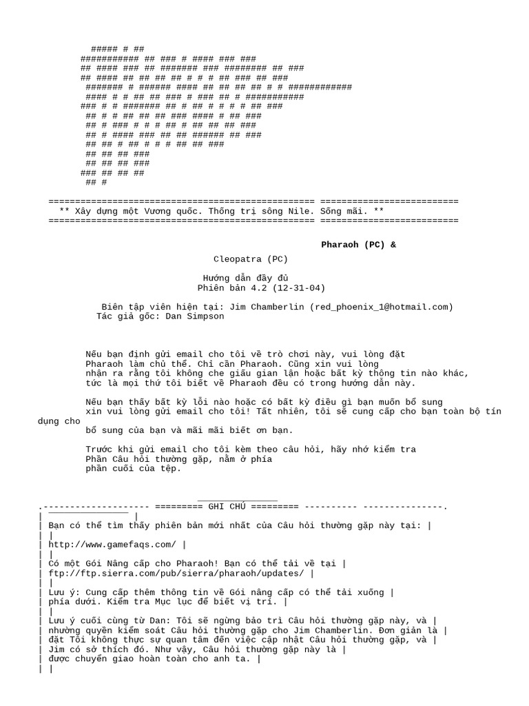 Pharaoh + Cleopatra Walk | PDF