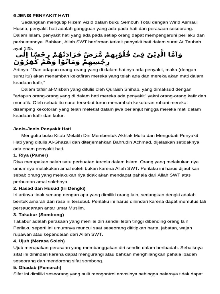6 Jenis Penyakit Hati | PDF
