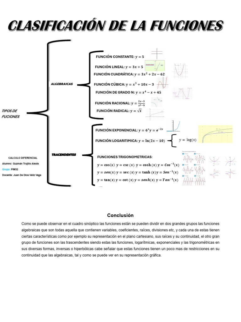 Clasificacion de Las Funciones Cuadro Sinoptico | PDF