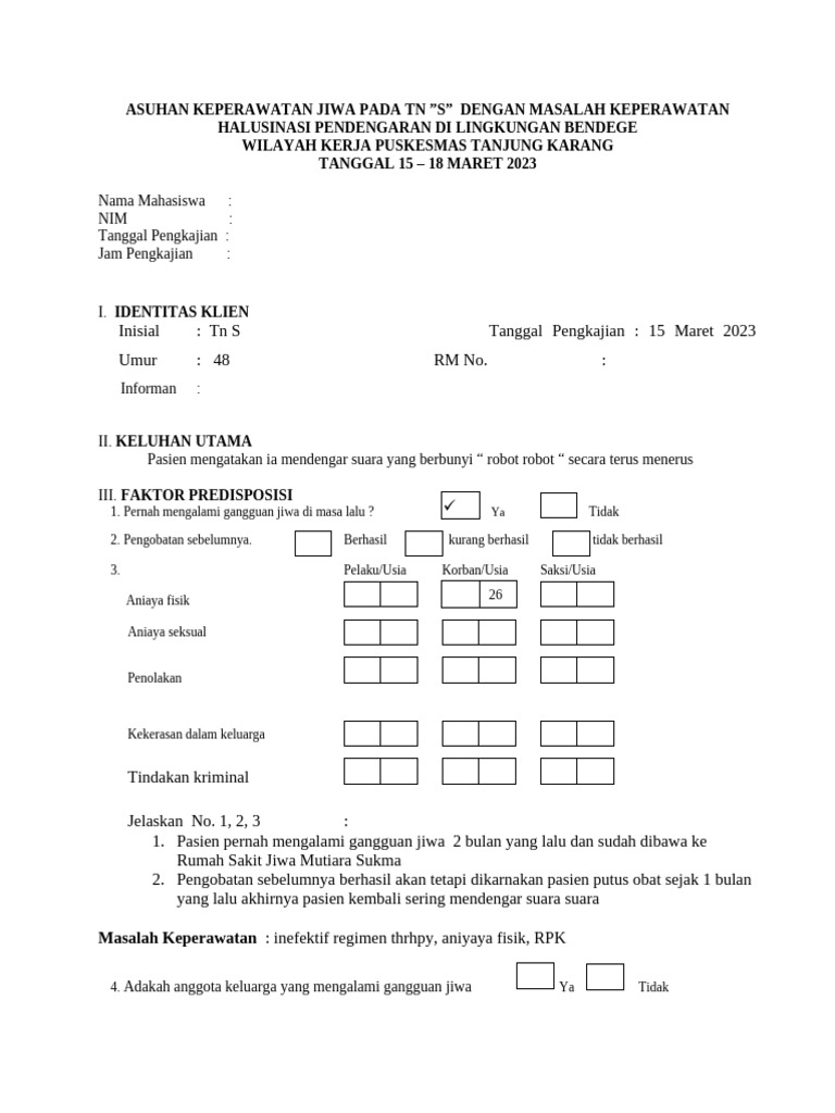 Format Askep Keperawatan Jiwa | PDF