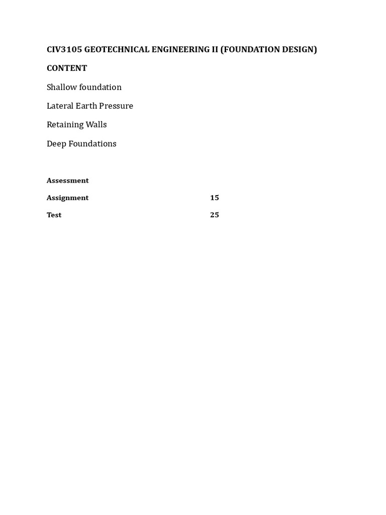 Foundation Engineering | PDF