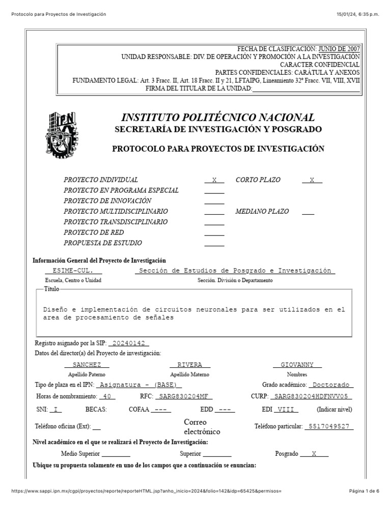 Protocolo para Proyectos de Investigación | PDF