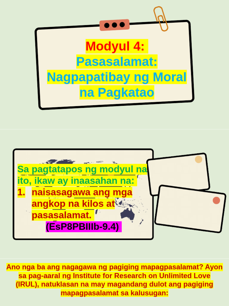 Esp 8 Q3 Modyul 4 | PDF