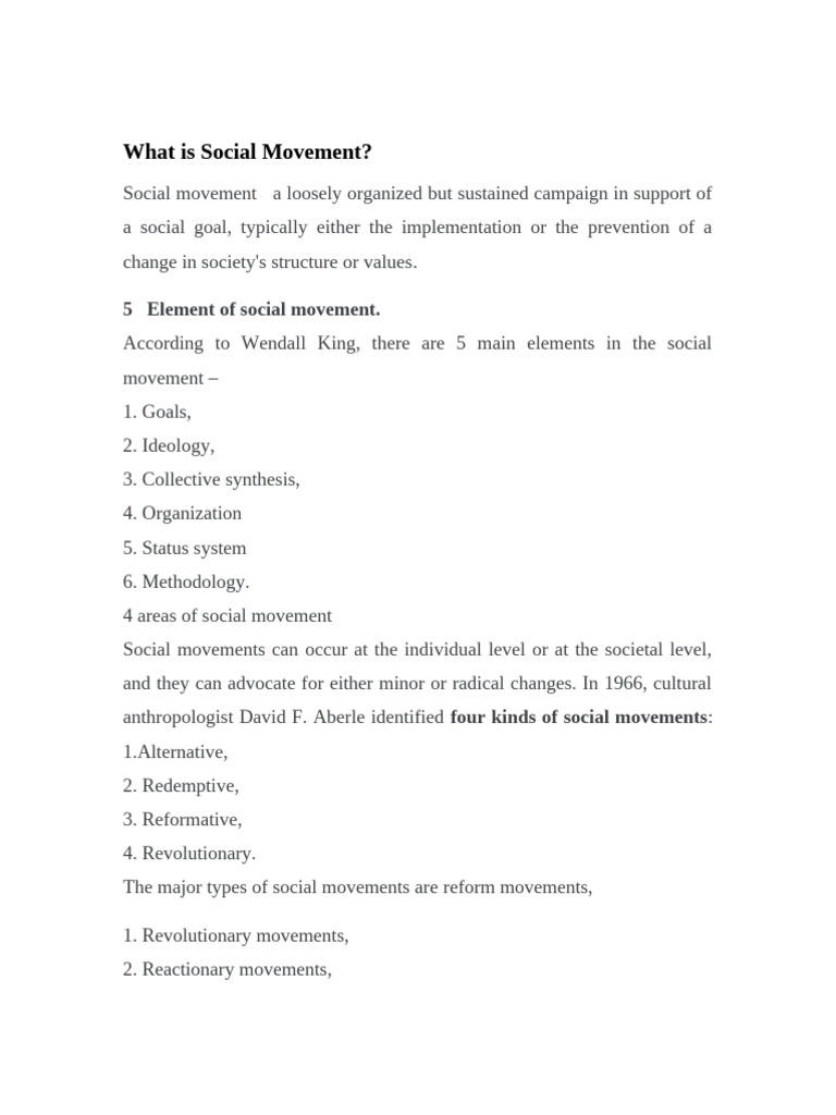 What Is Social Movement | PDF
