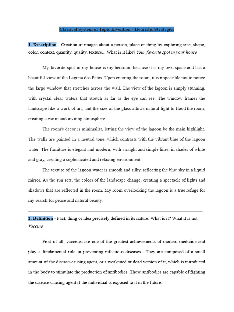 Classical System of Topic Invention - Heuristic Strategies | PDF