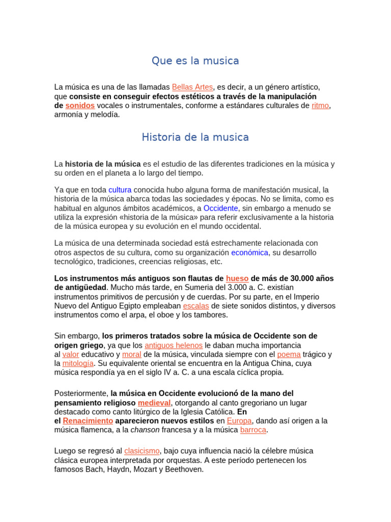 Historia de la musica | PDF