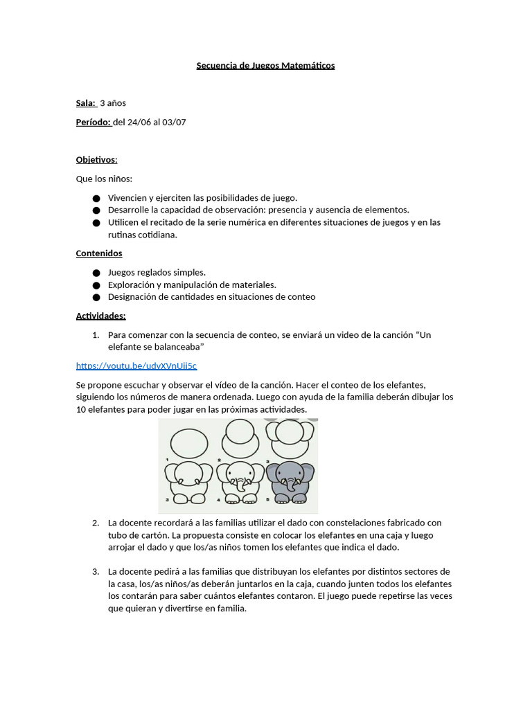Juegos Matemáticos Sala de 3-1-2 | PDF
