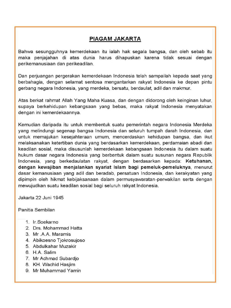 Piagam Jakarta | PDF