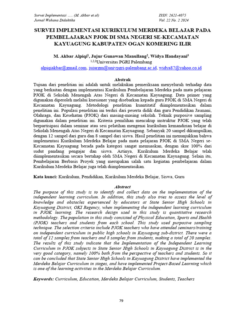 11 SURVEI IMPLEMENTASI M Akbar | PDF