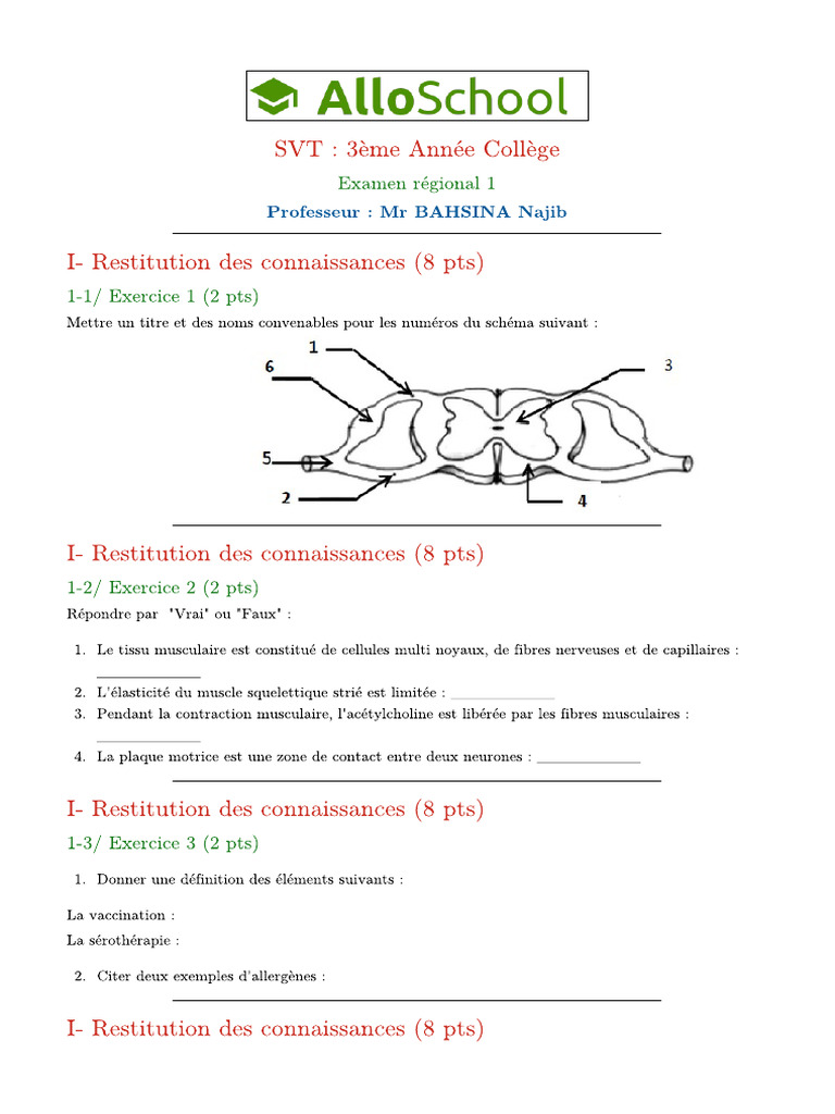 svt-3ac-examen-regional-1-1 | PDF
