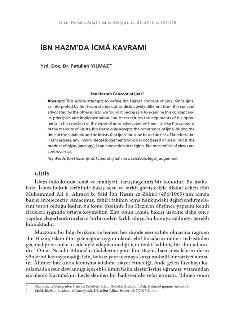 Ibn Hazmda Icma | PDF