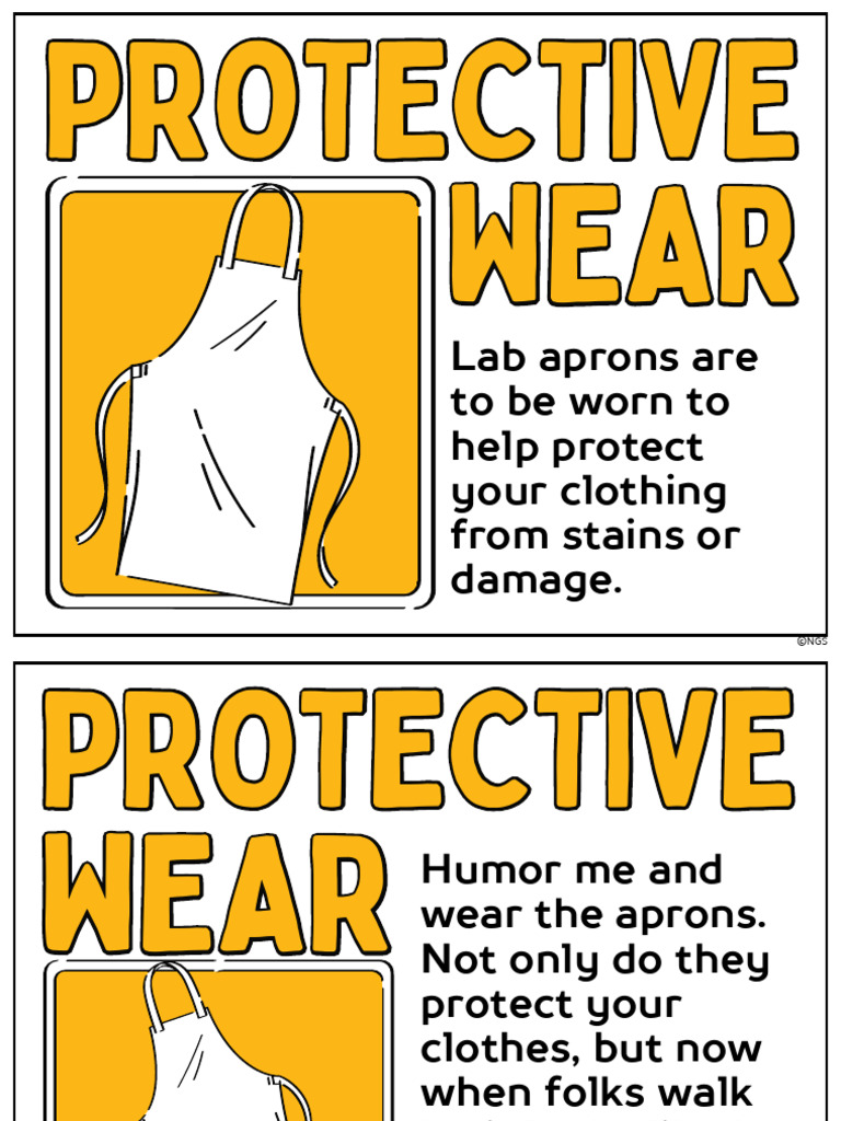 Lab Aprons Are To Be Worn To Help Protect Your Clothing From Stains or ...