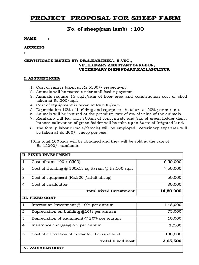 Ram Lamb Fattening Unit | PDF