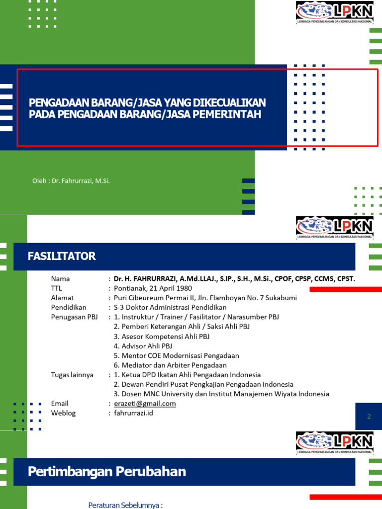 PBJ Dikecualikan - Fahrurrazi-1 | PDF