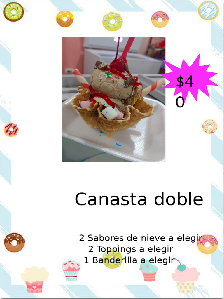 EL MENU de Una Paleteria | PDF | Cocina | Alimentos