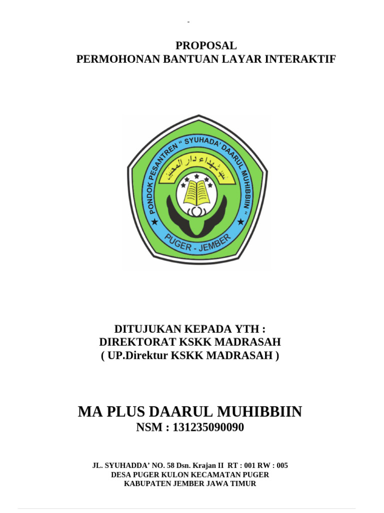 Surat Pemberitahuan Bantuan Layar Interaktif | PDF