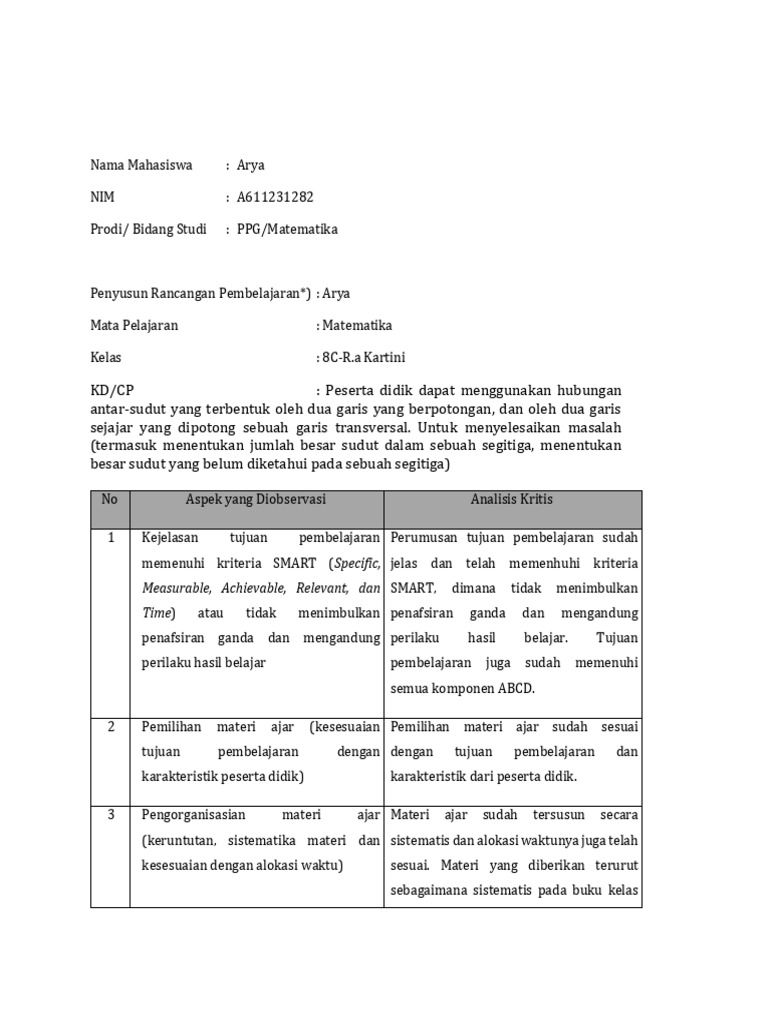 B4 4 Lk 3 Lembar Observasi Rancangan Dan Perangkat Pembelajaran