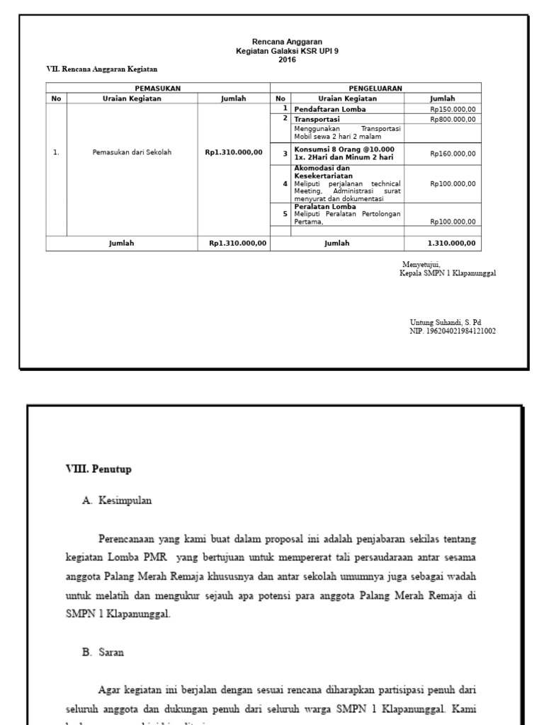 Proposal Lomba PMR Galaksi 9 UPI | PDF